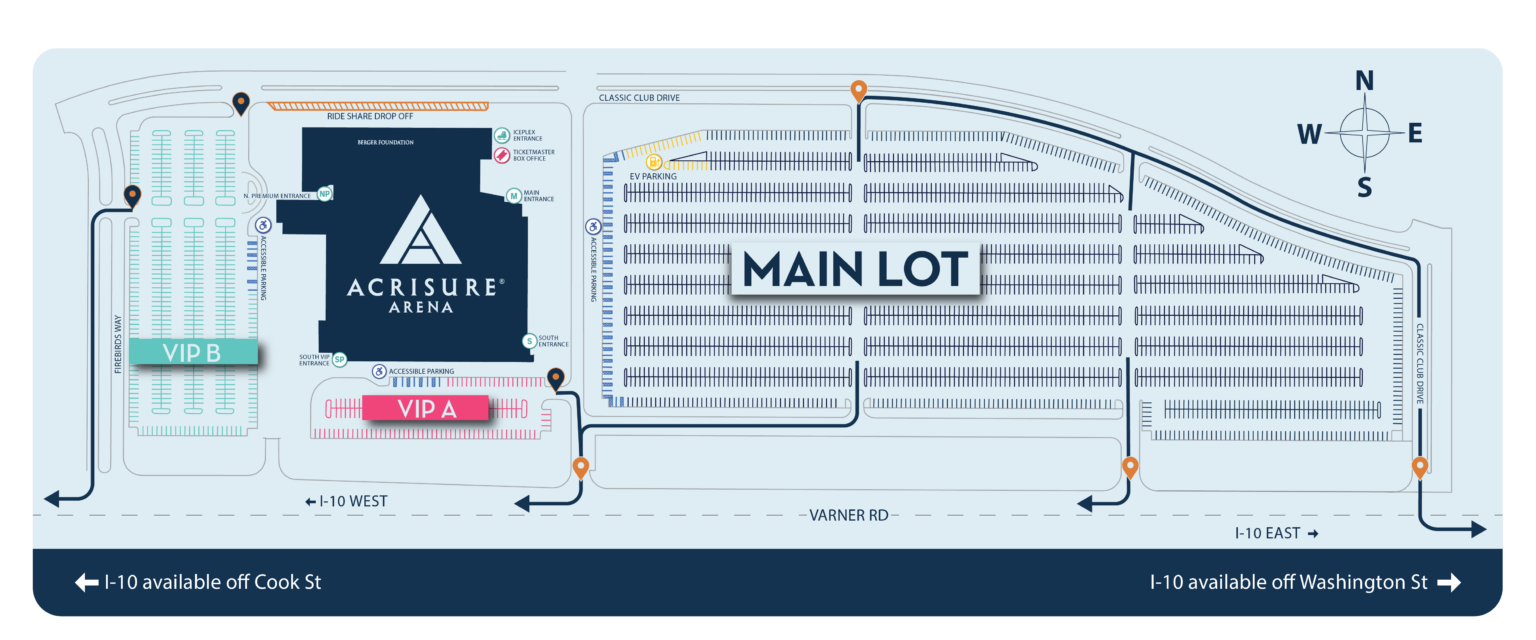 Directions & Parking - Acrisure Arena