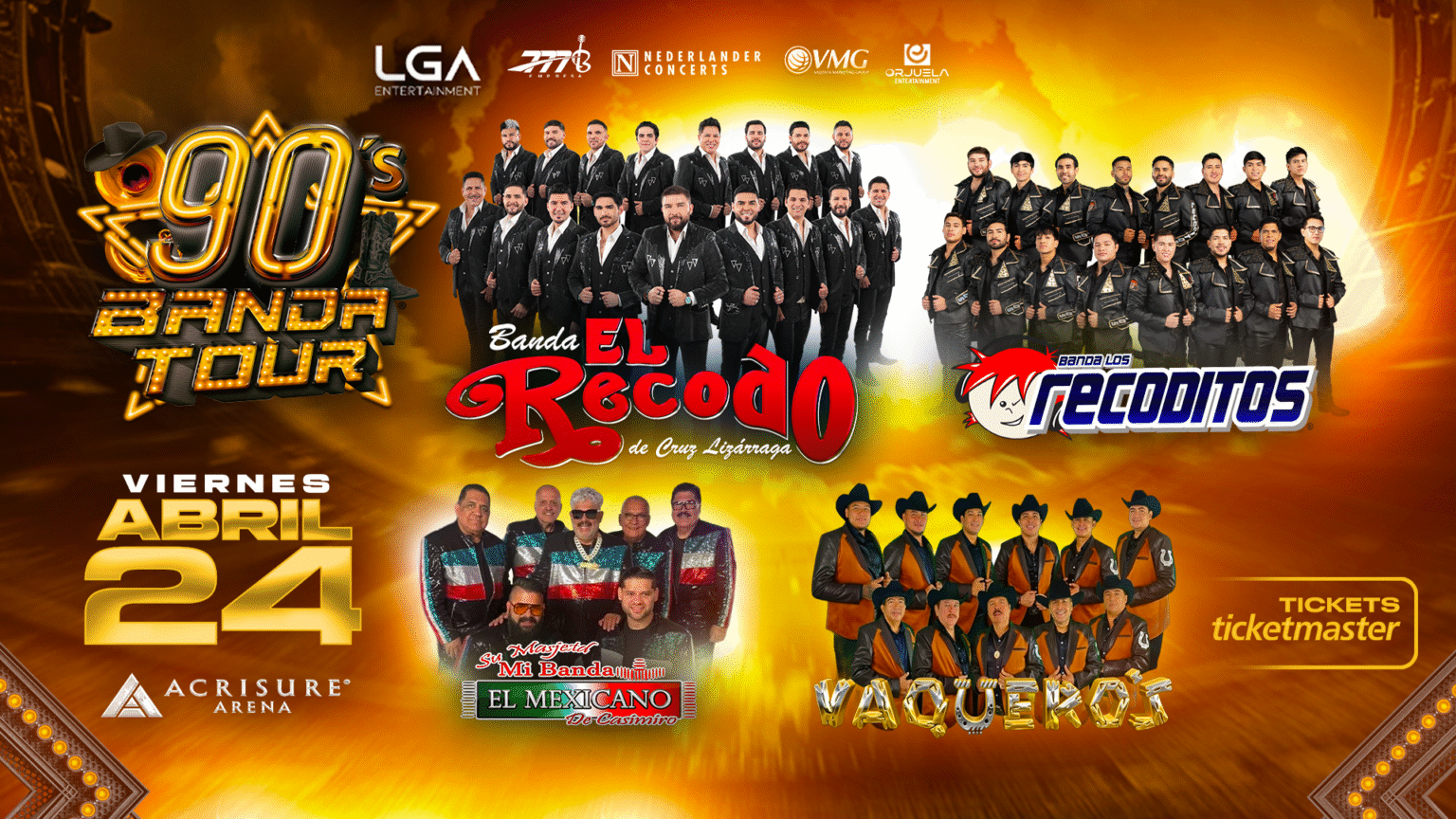 90’s BANDA TOUR BRINGS A STAR-STUDDED LINEUP TO ACRISURE ARENA ON APRIL ...